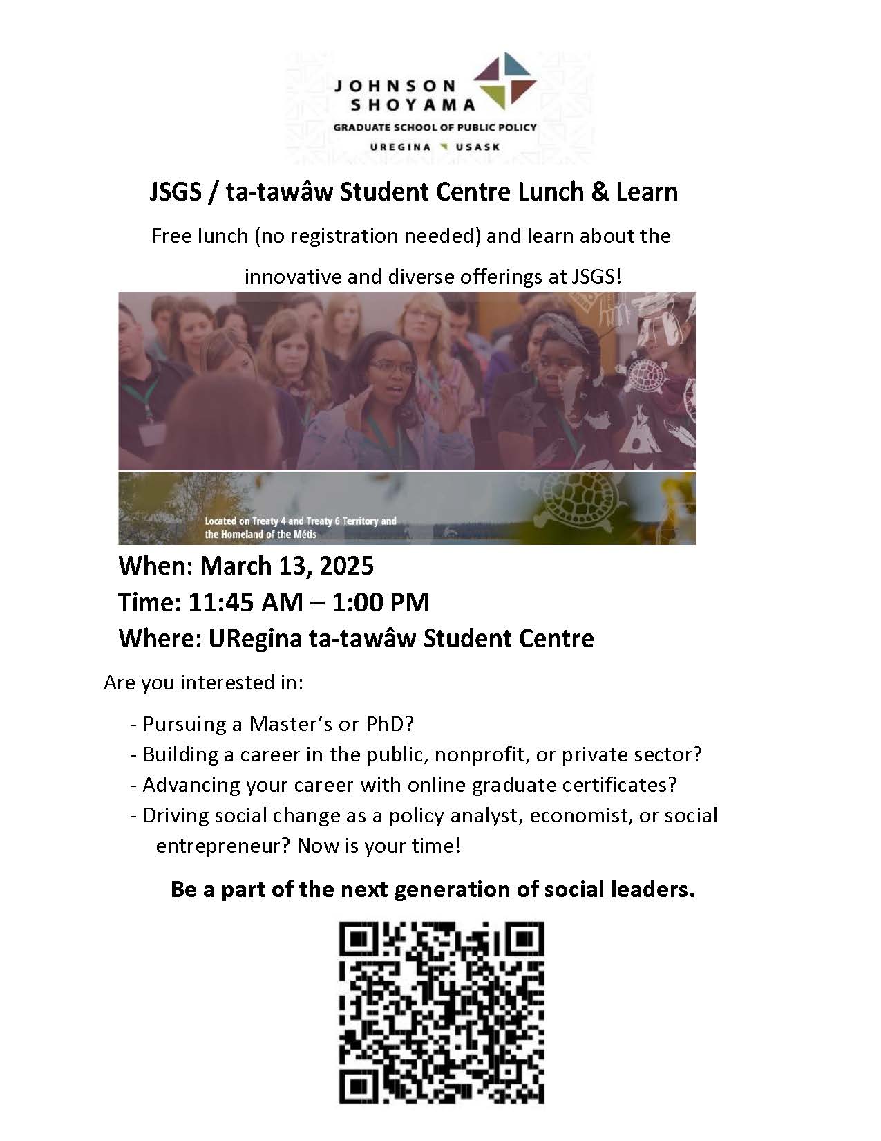 JSGS / ta‐tawâw Student Centre Lunch & Learn - Graduate School of ...